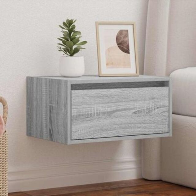 Wall Mounted Bedside Cabinet Floating Nightstand Side Table Bedroom by ...