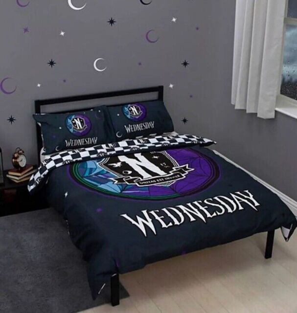 Official Wednesday Addams King Size Duvet Cover Set Reversible Design ...