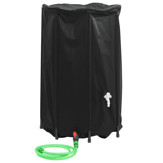 500l Black Pvc Collapsible Water Tank With Tap For Garden & Home Use by ...