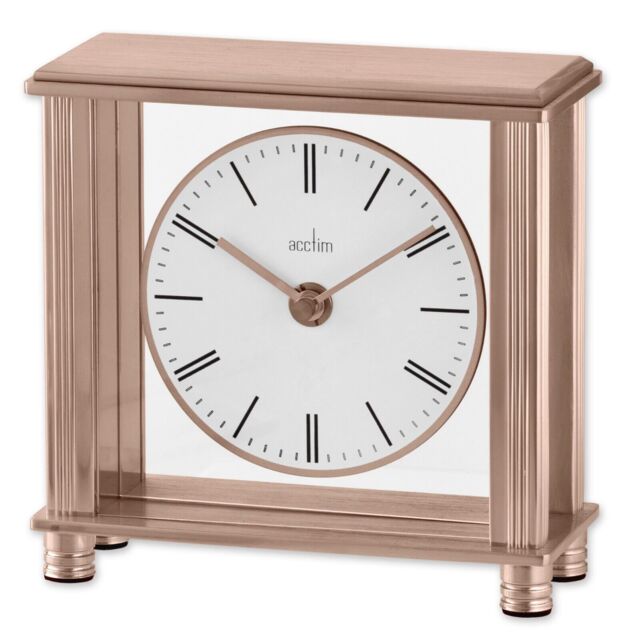 Acctim Quartz Battery Mantel Clock Rose Gold Tone 37100 Shelford by ...