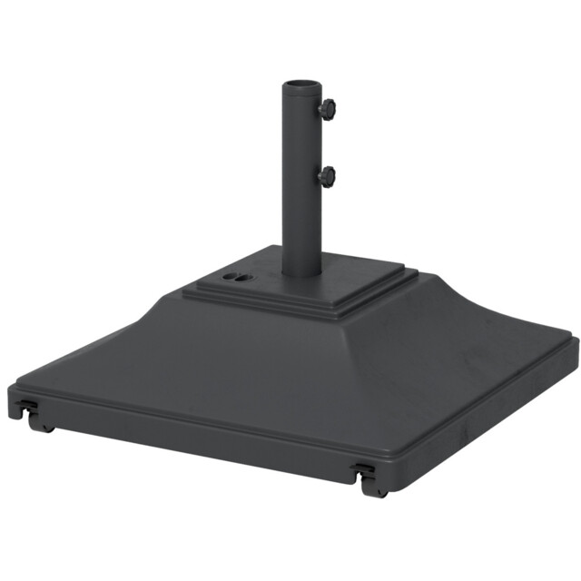 Black 61x61x45cm Hdpe Steel Parasol Base With Wheels, Fillable by eBay ...