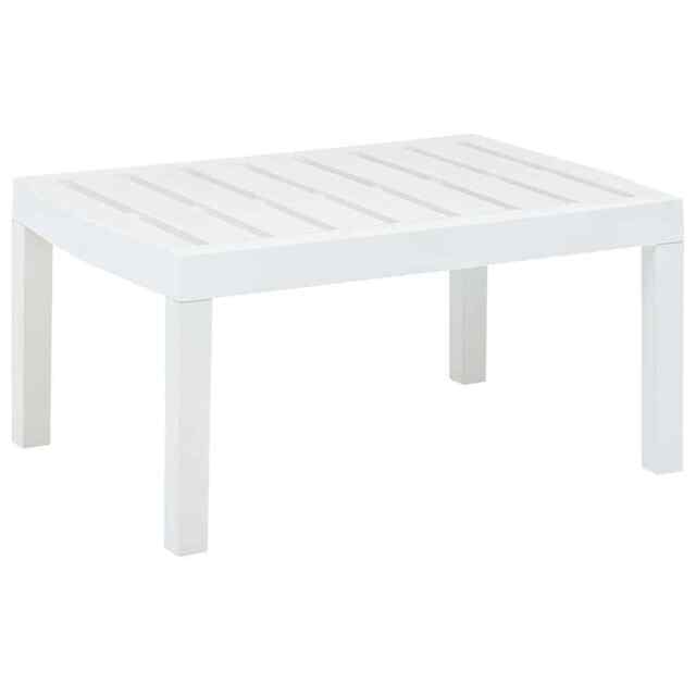 Garden Table White 78x55x38 Cm Plastic Vidaxl by eBay | ufurnish.com