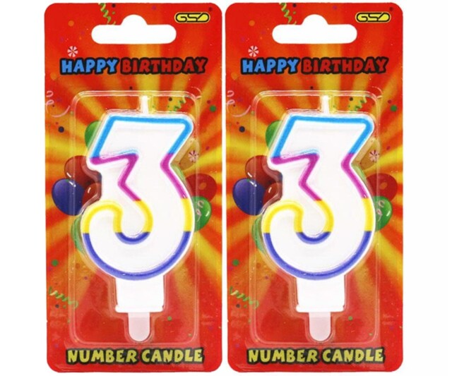 Rainbow 33rd Anniversary Candle Digits Pair (3,3) Cake Topper by eBay ...