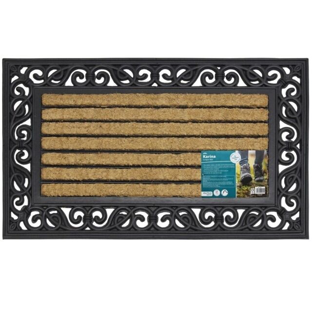 Door Mat Jvl Karina Heavy Duty Rubber Coir 45 X 75cm by eBay | ufurnish.com