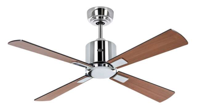 Casafan Eco Neo Iii Ceiling Fan 103cm 948101 / Shiny Chrome / Teak by ...