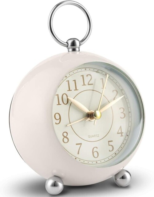 Silent Bedside Clocks Battery Operated Non Ticking Desk Clock Analogue ...