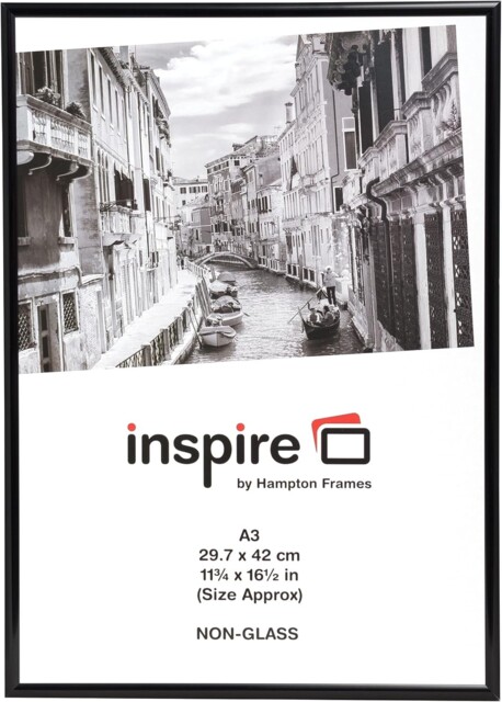 Hampton Frames Backloader Range A3 Black Picture Poster Photo Frame by ...