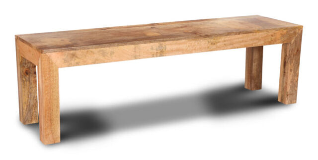 Solid Mango Wood Light Large 150cm Bench Indian Furniture by eBay ...