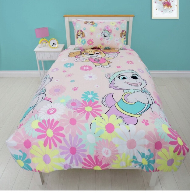 Paw Patrol Pink Kids Single Duvet Cover Set Bedding Single by eBay ...