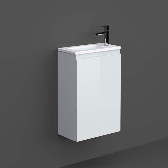 Rak Joy Wall Hung Vanity Unit With Basin 400mm Wide - Pure White by ...