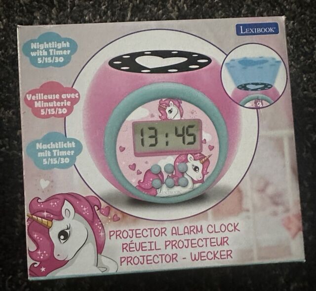 Lexibook Unicorn Projector Alarm Clock With Timer Lcd Screen Pink by ...