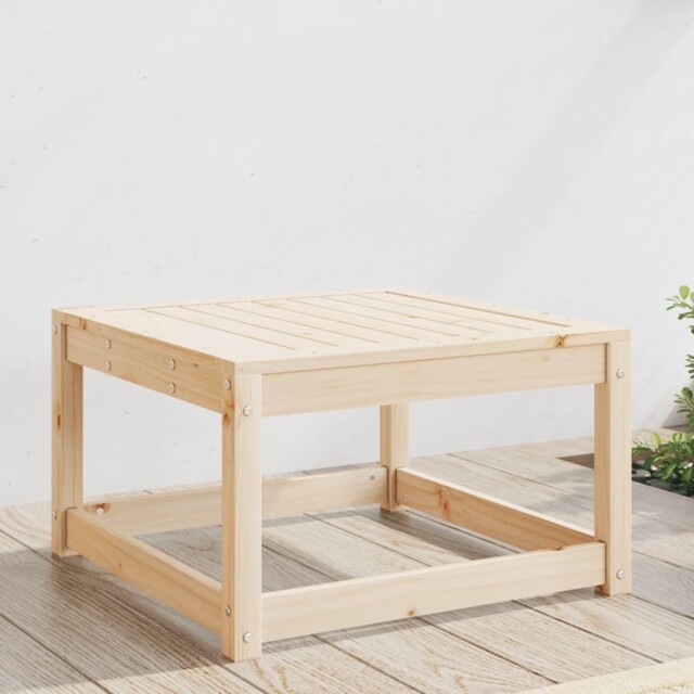 Garden Footstool Ottoman Footrest Outdoor Stool Seat Solid Wood Pine by ...