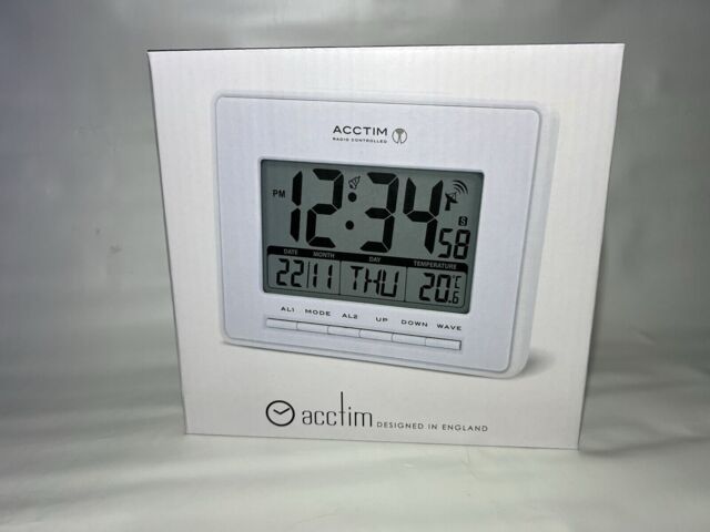 Acctim Infinity Radio Controlled Lcd Desk Wall Alarm Clock - 71952 by ...