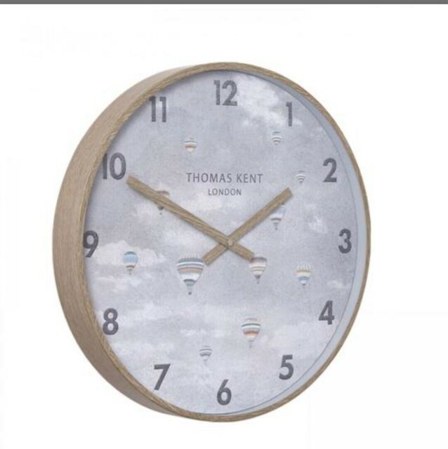 "Boxed Thomas Kent Crofter Balloons Metal Rim Wall Clock 41cm 16""" by ...