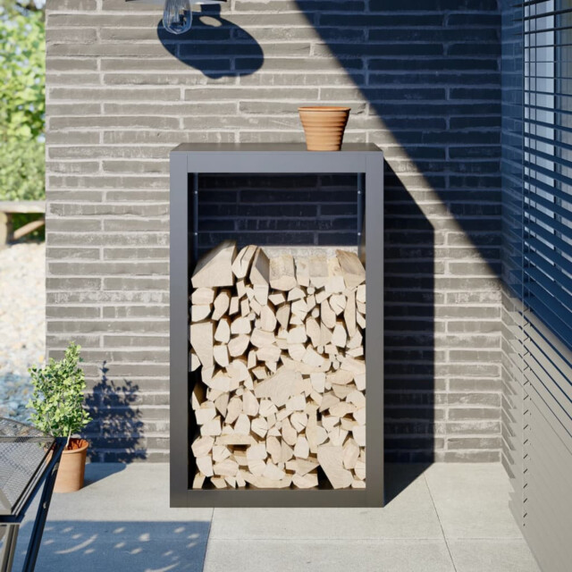 Firewood Rack Fireplace Log Store Firewood Log Rack Log Holder Steel by ...