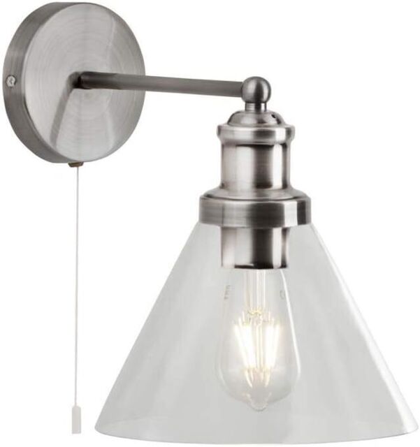 Milo Lighting Pyramid 1 Light Wall Light Satin Silver by eBay ...