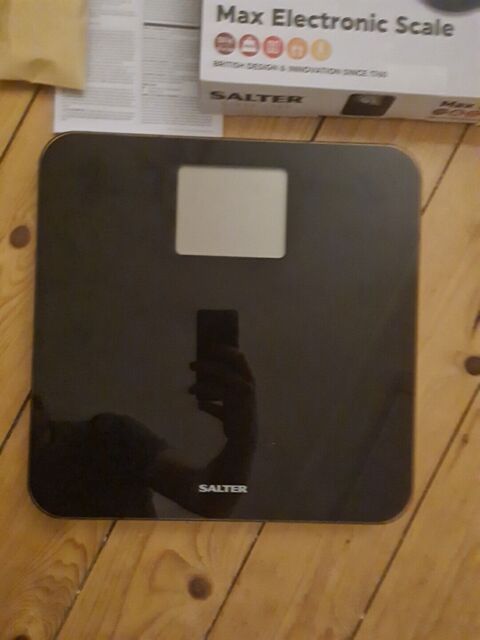 Salter Max Electronic Digital Scale Large Display Curved Edge Black by ...