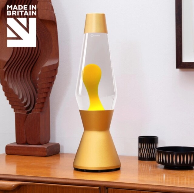 Mathmos Astro Classic Gold Lava Lamp Yellow Clear Liquid Home by eBay ...