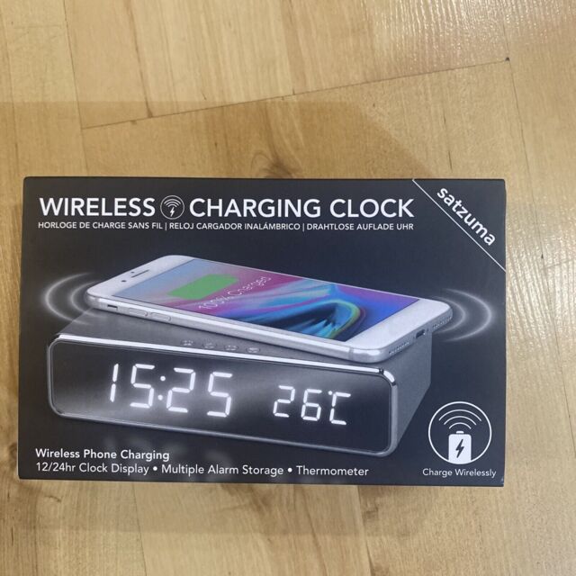 Satzuma Wireless Charging Alarm Clock With Thermometer by eBay ...