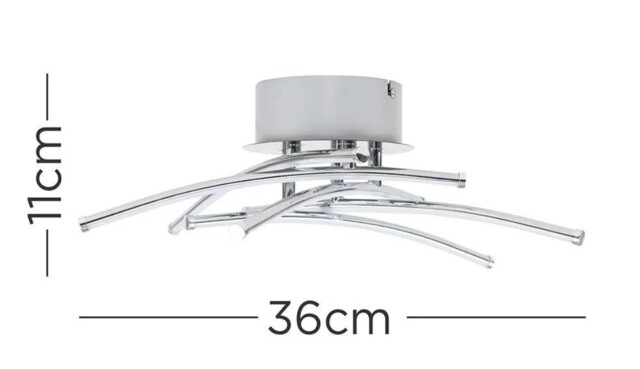 Minisun 25189 5 Way Cross Over Design 20w Flush Ceiling Led Light - by ...