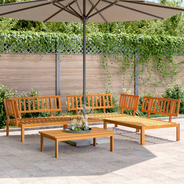 Vidaxl 4 Piece Garden Pallet Sofa Set Solid Wood Acacia by eBay | ufurnish.com