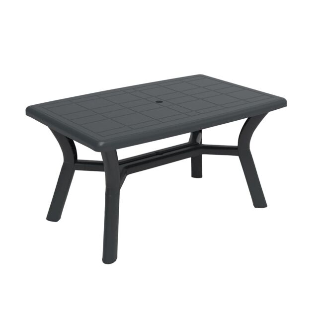 Resol 4 Seater Tulip Plastic Patio Outdoor Dining Table 90cm X 140cm by eBay | ufurnish.com