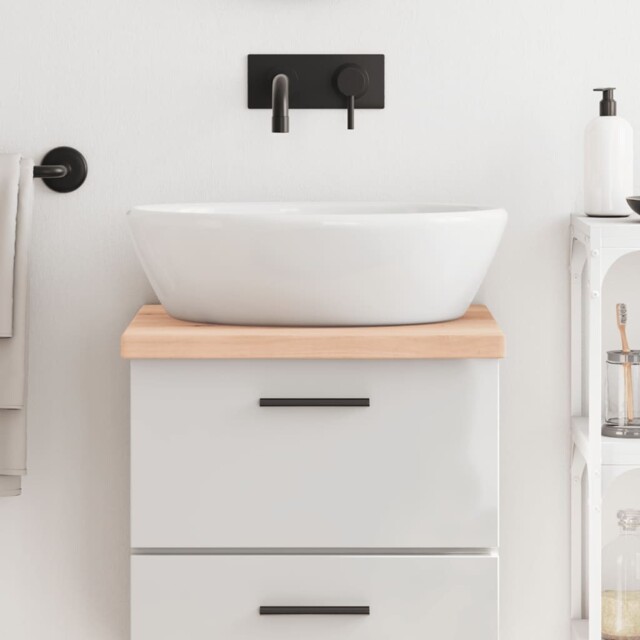 Bathroom Countertop Vanity Top Wash Basin Worktop Treated Solid Wood by ...