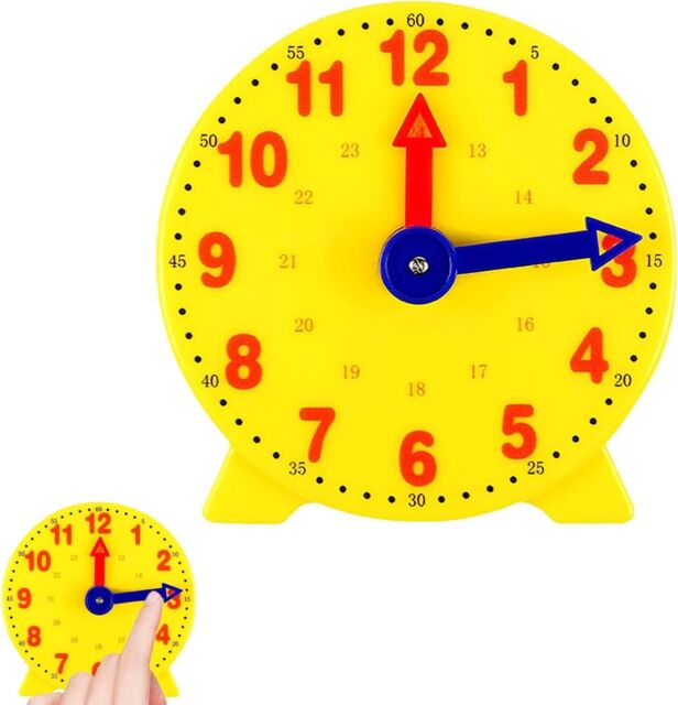 Mekeet Teaching Clocks For Children 24-hour Time Clock Learning Clock ...
