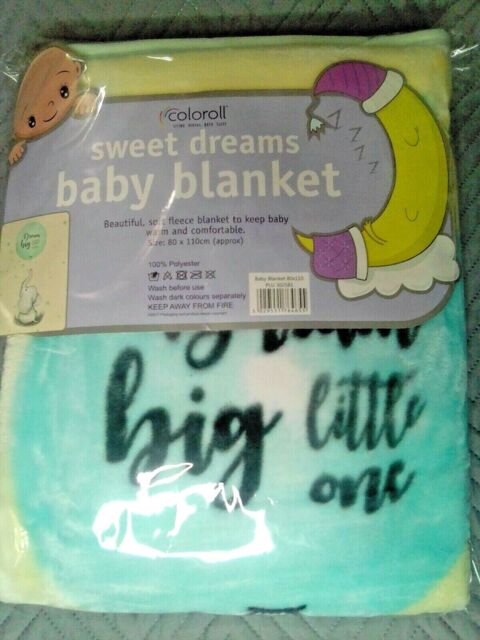 Coloroll ™ Living Dining Bath Sleep Sweet Dreams Baby Blanket Brand by ...
