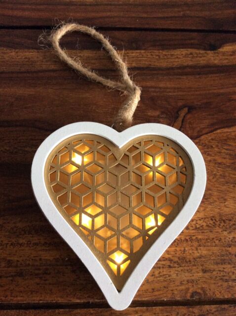 Lyyt Wooden Hanging Heart Light Up Decoration by eBay | ufurnish.com