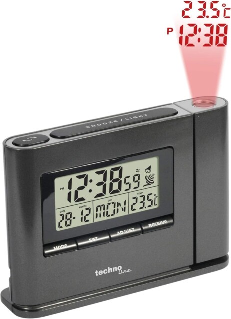 Technoline Wt 519 Black Digital Radio-controlled Alarm Clock Promo by ...