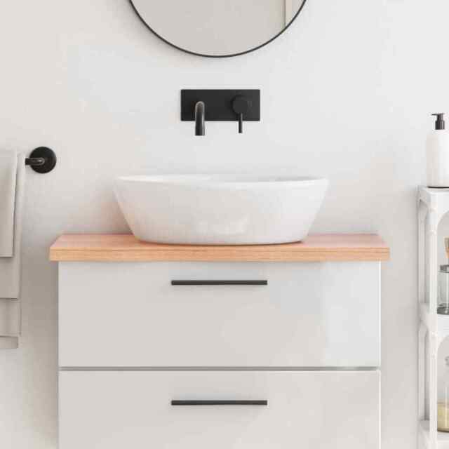 Bathroom Countertop Vanity Top Wash Basin Worktop Treated Solid Wood by ...