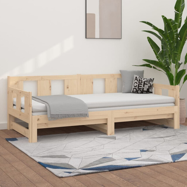 Pull-out Day Bed Without Mattress Solid Wood Pine 2x(90x190) Cm Vidaxl ...