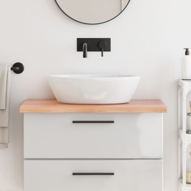 Bathroom Countertop Vanity Top Wash Basin Worktop Treated Solid Wood by ...