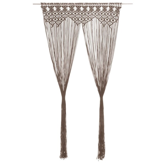 Macrame Curtain 140x240 Cm Cotton Shade Drape Blind Set Multi Colours ...