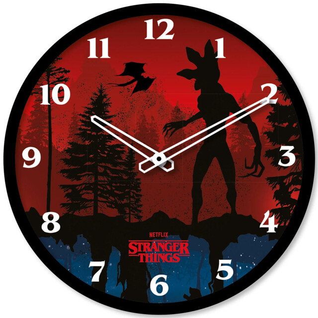 Stranger Things Clock 25cm Diameter Wall Clock, Officially Licensed by ...