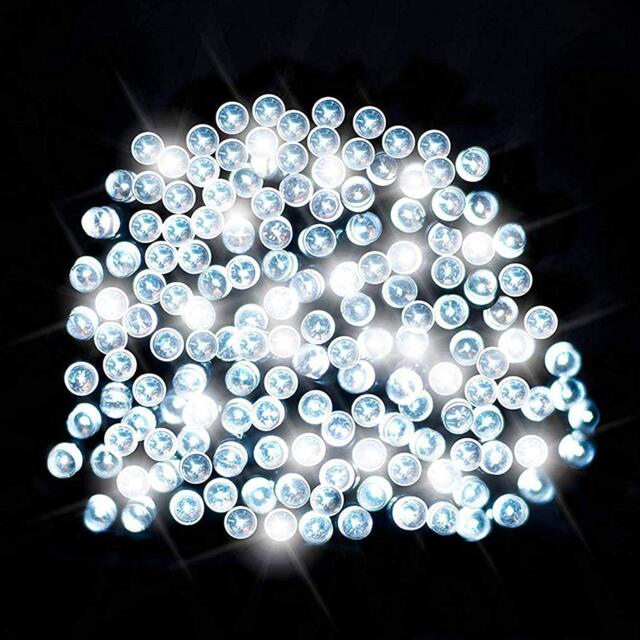 Outdoor String Solar Powered Water Resistant Fairy Lights 20m White by ...