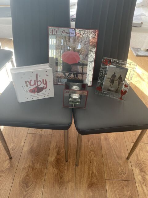 4 X 40th Wedding Anniversay Ruby 2 X Frames 1 Tea Lighter And Photo by ...