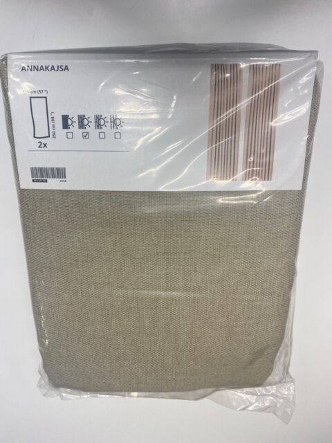 Ikea Annakajsa Room Darkening Curtains, 1 Pair, Beige, 145x250 by eBay ...