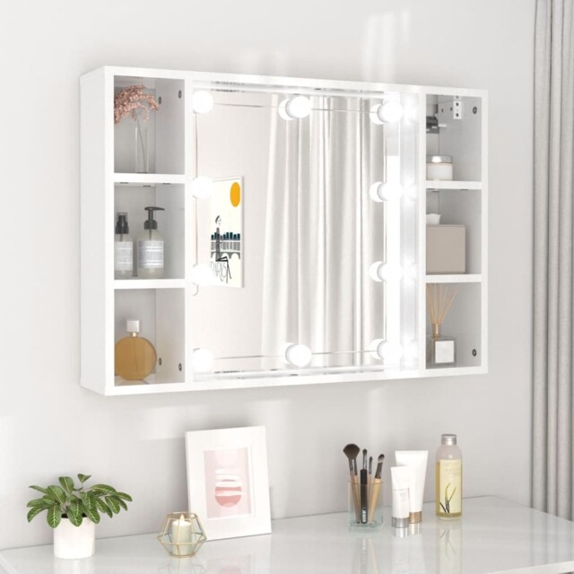 Mirror Cabinet With Led Washroom Storage Cabinet Bathroom Vanity Unit ...