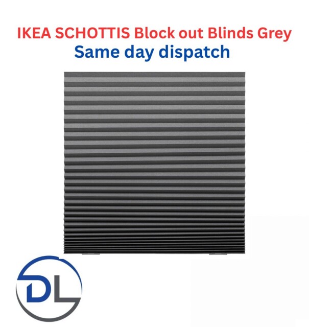 Ikea Schottis Pleated Blinds Block-out 100x190 Cm - Dark Grey Uk by ...