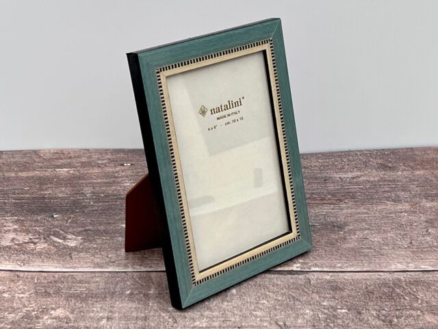 Natalini Turquoise With Chequered Border Photo Frame 4 X 6 by eBay ...