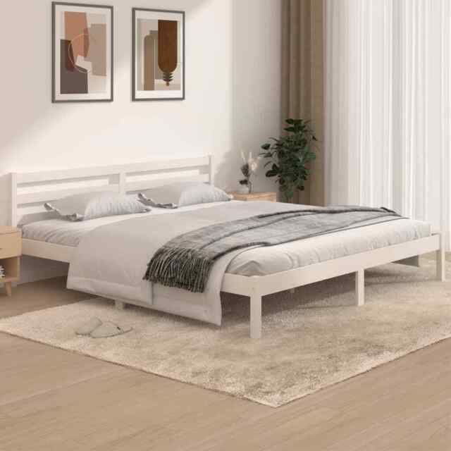 Pine Wood Single Double King Bed Solid Pine Frame Bedroom Furniture by ...