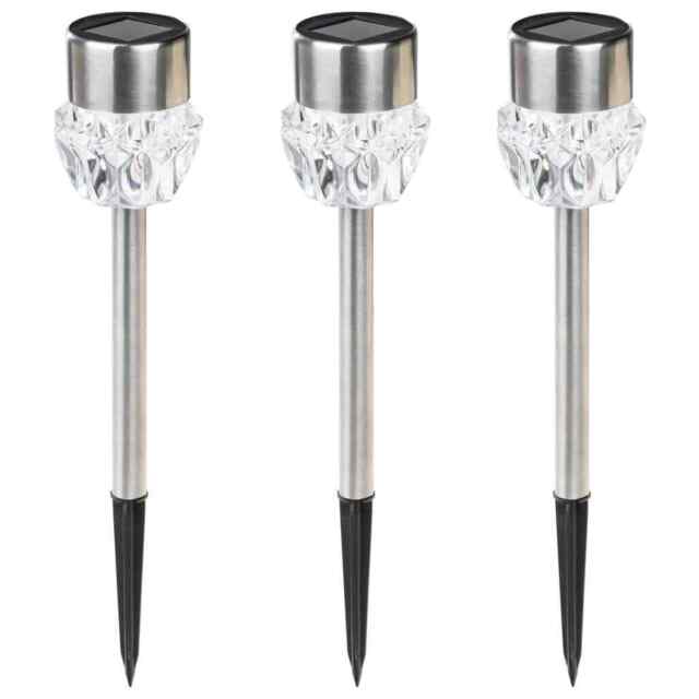 Hi 3x Solar Led Path Light Sticks Crystal Outdoor Garden Patio Lamps by ...