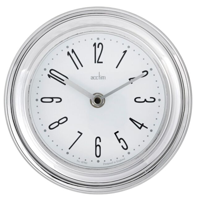 Acctim Riva Small Wall Clock Quartz Chrome Effect 17.5cm by eBay ...