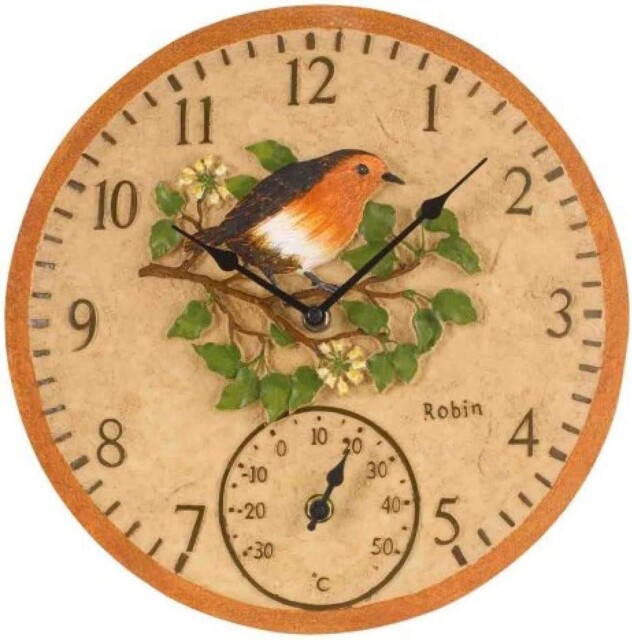 Robin Wall Clock & Thermometer 12' Smart Garden 5064002 by eBay ...