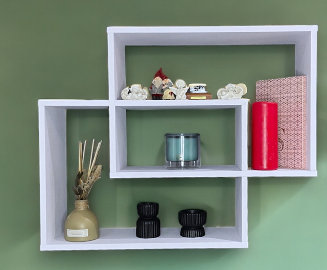White Lokken Multi Compartment Display Wall Floating Shelf Wall by eBay ...