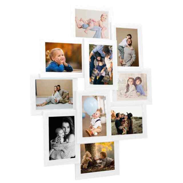 Collage Photo Frame For 10x(10x15 Cm) Picture White Mdf Vidaxl by eBay ...