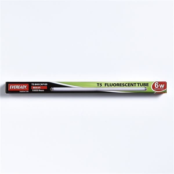 Eveready T5 Cap G5 Fluorescent Tube 6w Colour Cool White 840, Pack Of ...