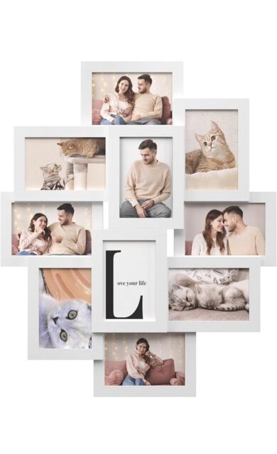 Songmics Collage Picture Frames, 10 Frames For 4x6 10 Pack, Rustic by ...